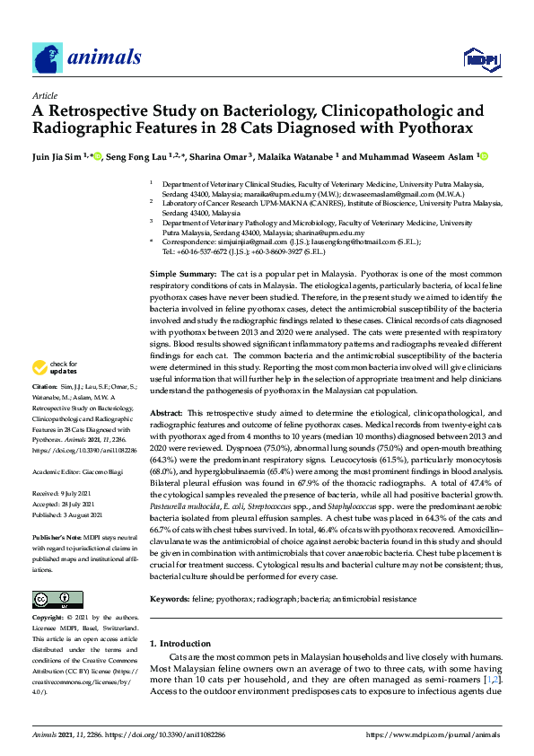 (PDF) A Retrospective Study on Bacteriology, Clinicopathologic and ...