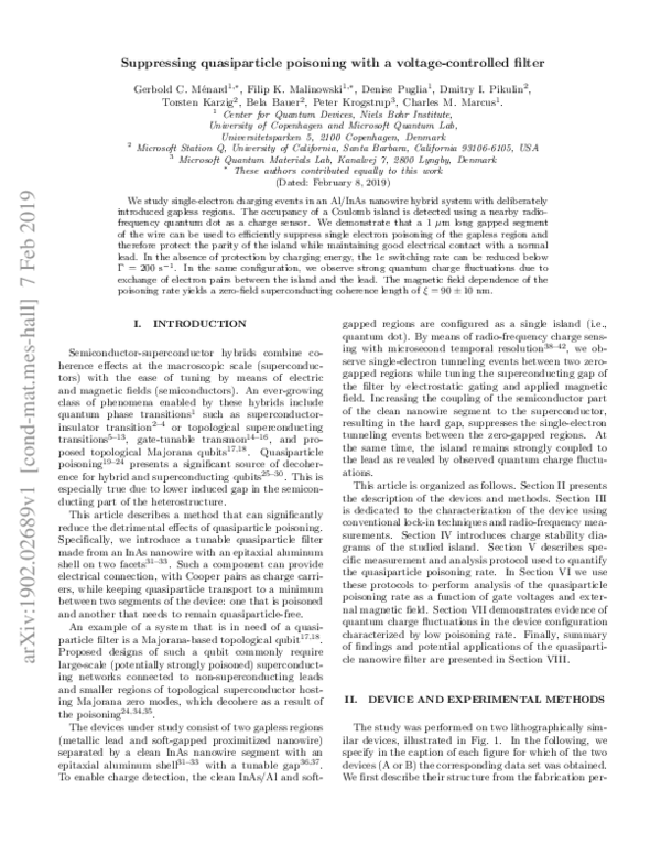 (PDF) Voltage-Controlled Filter Reduces Quasiparticle Poisoning