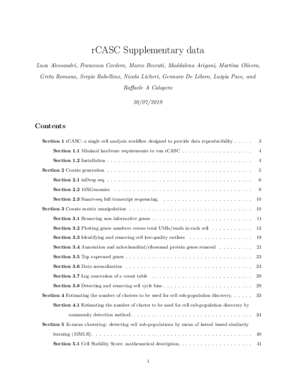 (PDF) rCASC: reproducible classification analysis of single-cell ...