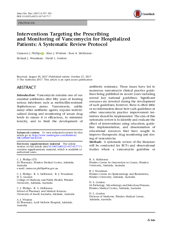(PDF) Interventions Targeting the Prescribing and Monitoring of ...