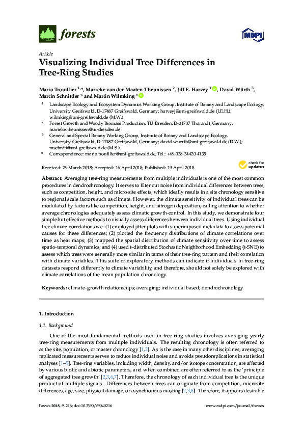 (PDF) Visualizing Individual Tree Differences in Tree-Ring Studies