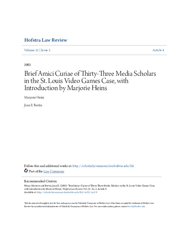 (PDF) Brief Amici Curiae of Thirty-Three Media Scholars in the St ...
