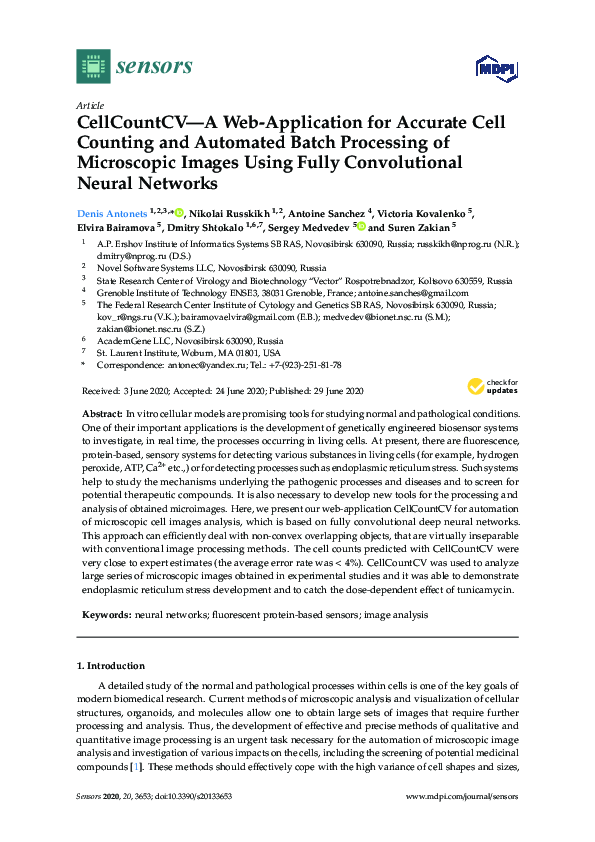 (PDF) CellCountCV: Web App for Cell Image Analysis