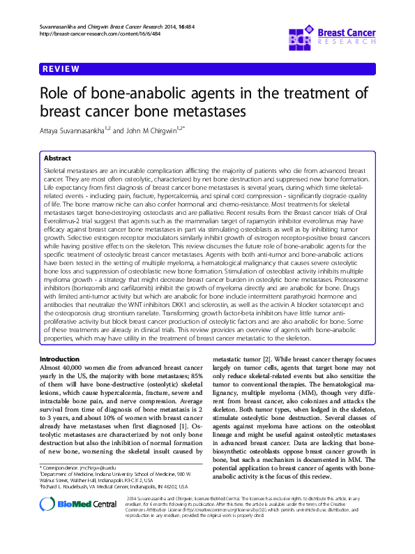 (PDF) Role of bone-anabolic agents in the treatment of breast cancer ...