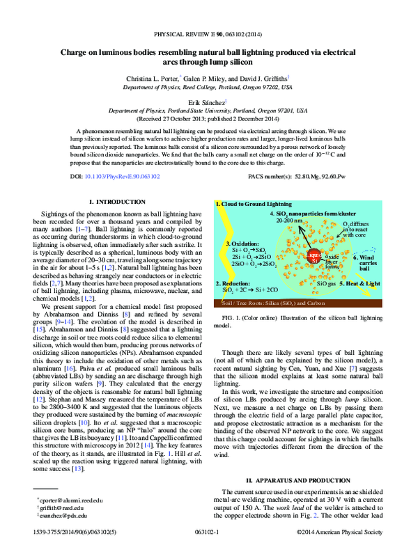 (PDF) Charge on luminous bodies resembling natural ball lightning ...