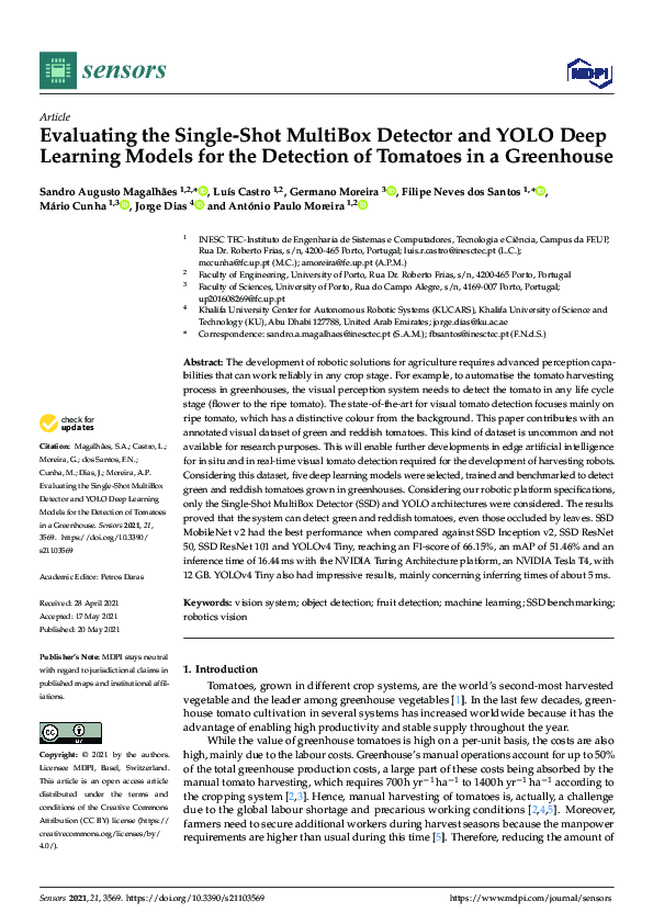 (PDF) Evaluating the Single-Shot MultiBox Detector and YOLO Deep ...