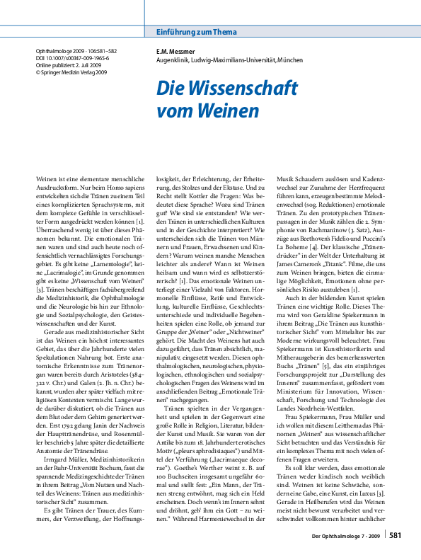 (PDF) Die Wissenschaft vom Weinen | Elisabeth Messmer - Academia.edu (PDF) Die Wissenschaft vom Weinen | Elisabeth Messmer - Academia.edu
