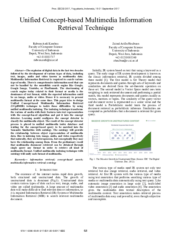 (PDF) Unified Concept-based Multimedia Information Retrieval Technique