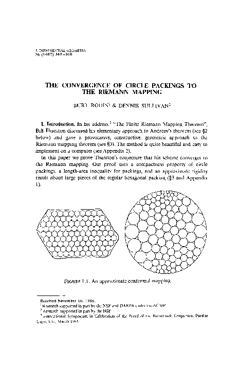 (PDF) The convergence of circle packings to the Riemann mapping