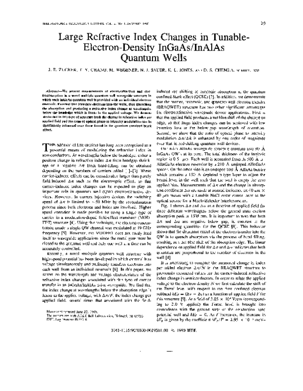 (PDF) Large refractive index changes in tunable-electron-density InGaAs ...