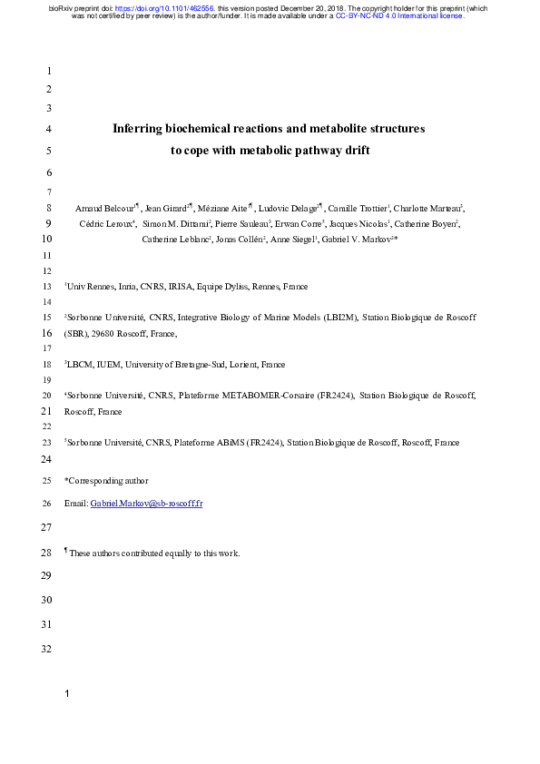 (PDF) Inferring biochemical reactions and metabolite structures to cope ...