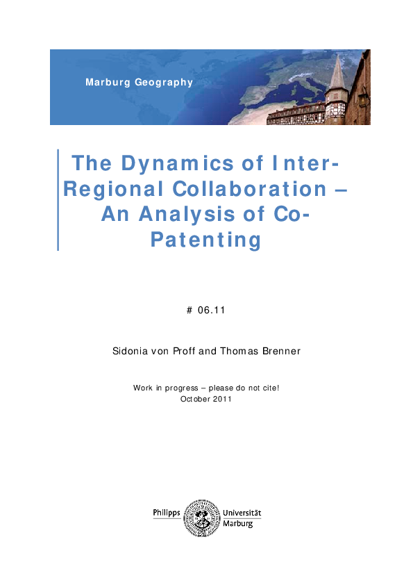 (PDF) The dynamics of inter-regional collaboration: an analysis of co ...