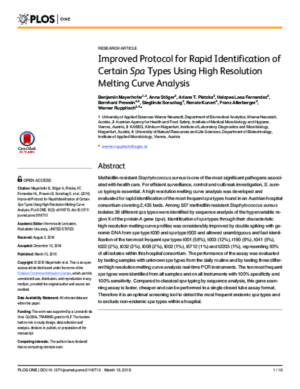 (PDF) Improved protocol for rapid identification of certain spa types ...