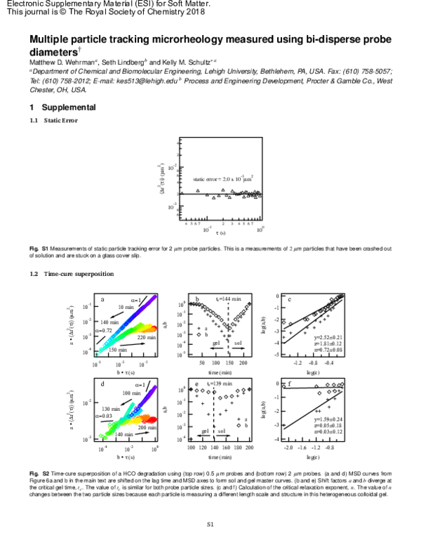 (PDF) Multiple particle tracking microrheology measured using bi-disperse probe diameters