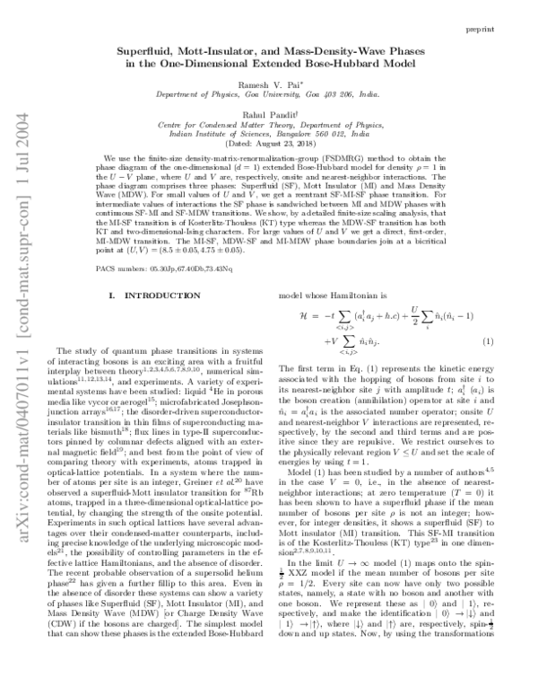 (PDF) Superfluid, Mott-insulator, and mass-density-wave phases in the ...