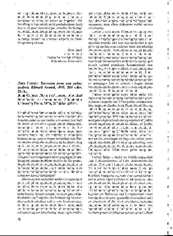 (PDF) John Corner: Television form and public address / The art of ...