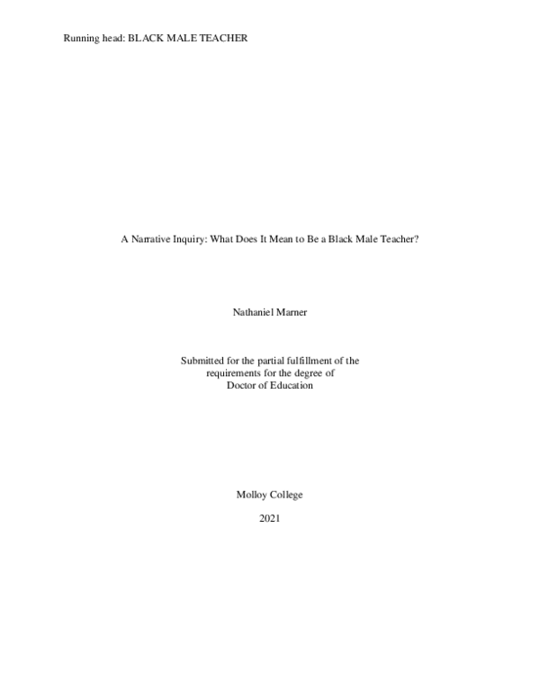 (PDF) A Narrative Inquiry What Does It Mean to | Nathaniel Marner ...
