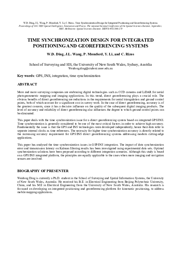 Pdf Time Synchronization Design For Integrated Positioning And