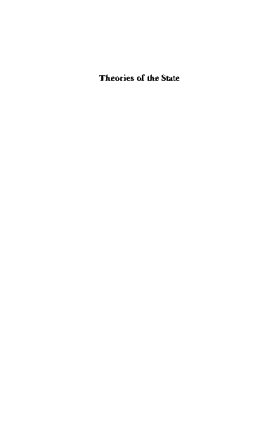 (PDF) Theories of the State