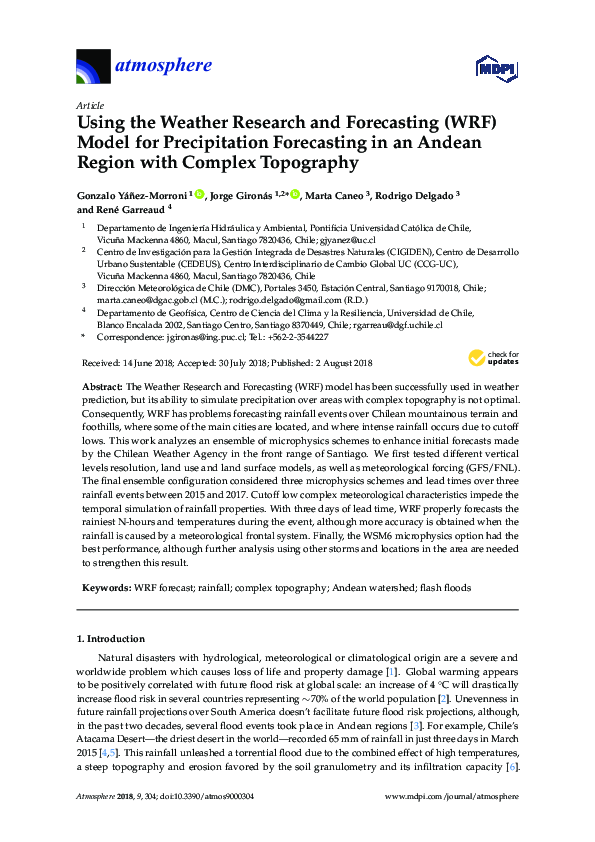 (PDF) Using the Weather Research and Forecasting (WRF) Model for ...
