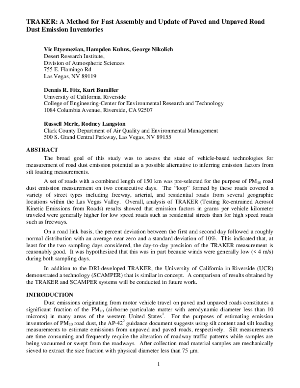(PDF) TRAKER: A Method for Fast Assembly and Update of Paved and ...