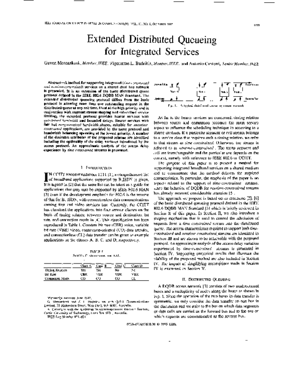 (PDF) Extended distributed queueing for integrated services