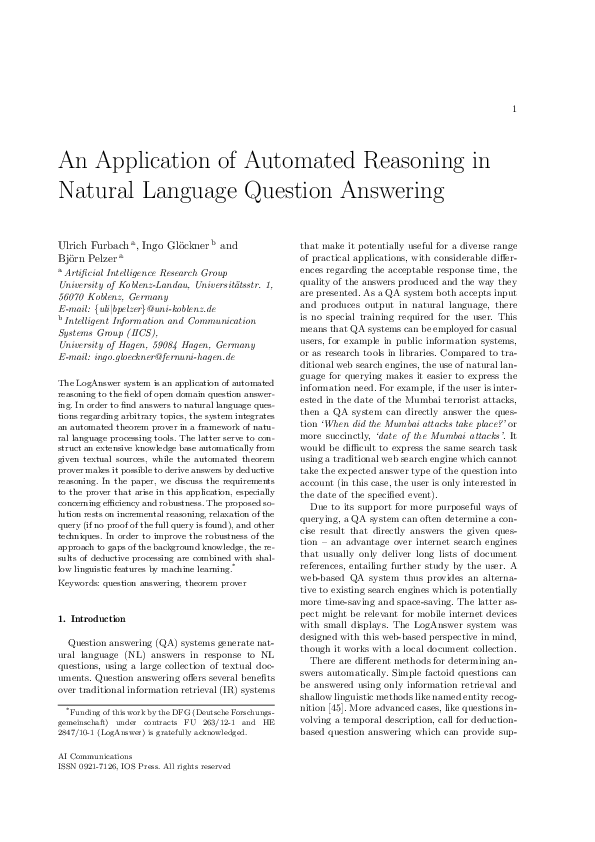 (PDF) An application of automated reasoning in natural language ...