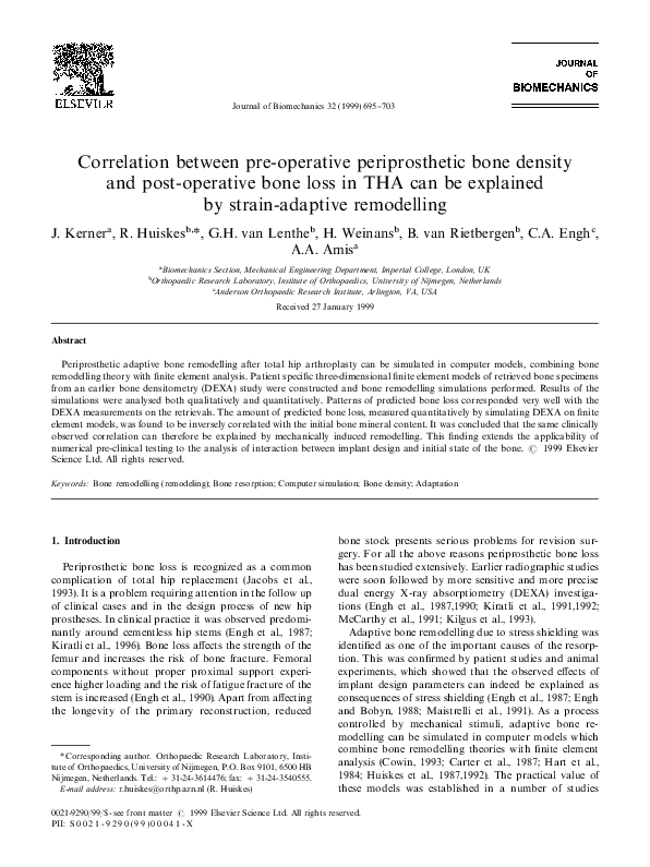 (PDF) Correlation between pre-operative periprosthetic bone density and post-operative bone loss ...