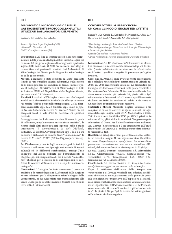 (PDF) Corynebacterium Urealyticum: Un Caso Clinico DI Encrusted Cystitis