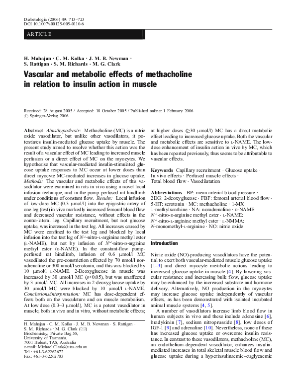 (PDF) Vascular and metabolic effects of methacholine in relation to ...