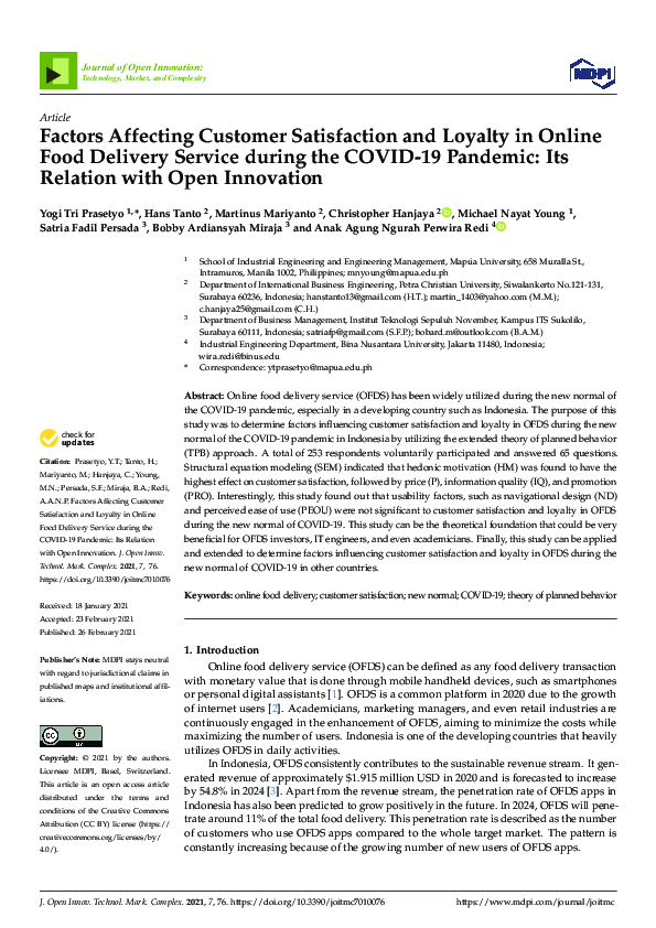 (PDF) Factors Affecting Customer Satisfaction and Loyalty in Online ...