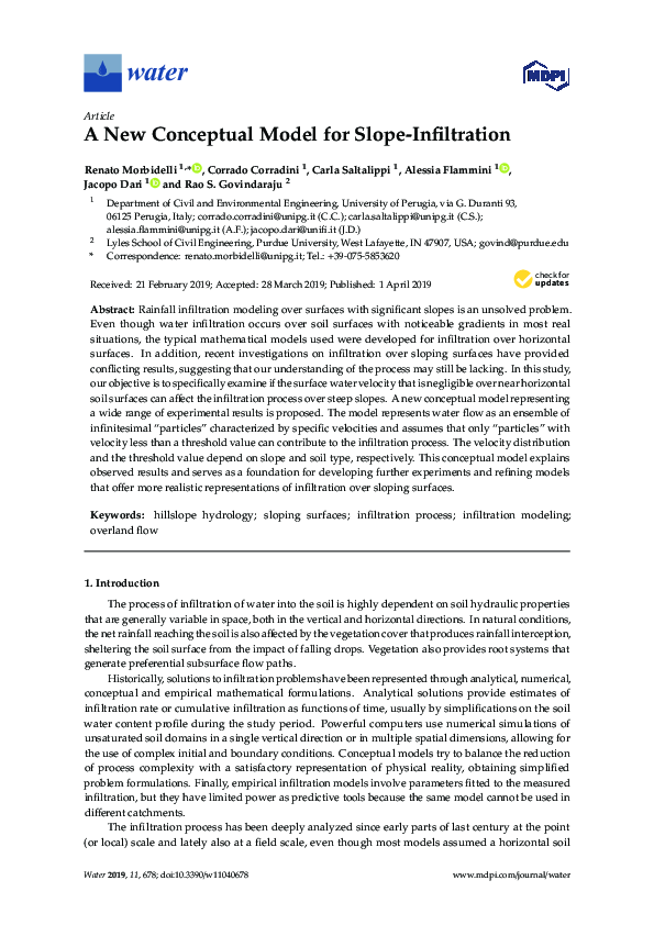(PDF) A New Conceptual Model for Slope-Infiltration