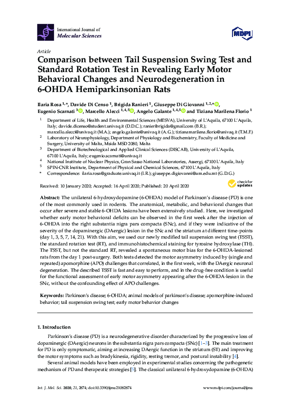 (PDF) Comparison between Tail Suspension Swing Test and Standard ...