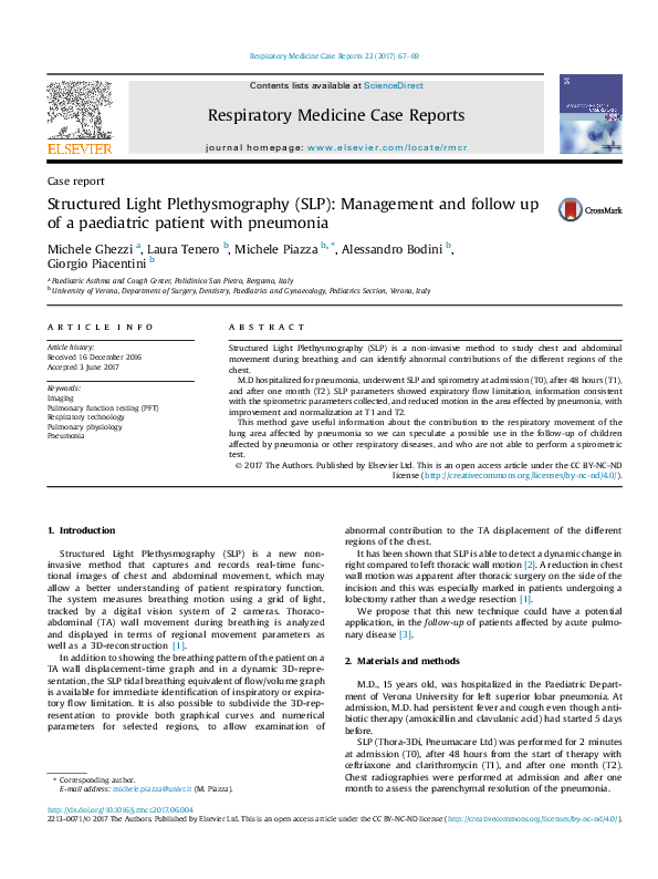 (PDF) Structured Light Plethysmography (SLP): Management and follow up ...