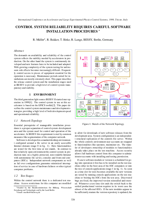 (PDF) Control System Reliability Requires Careful Software Installation ...