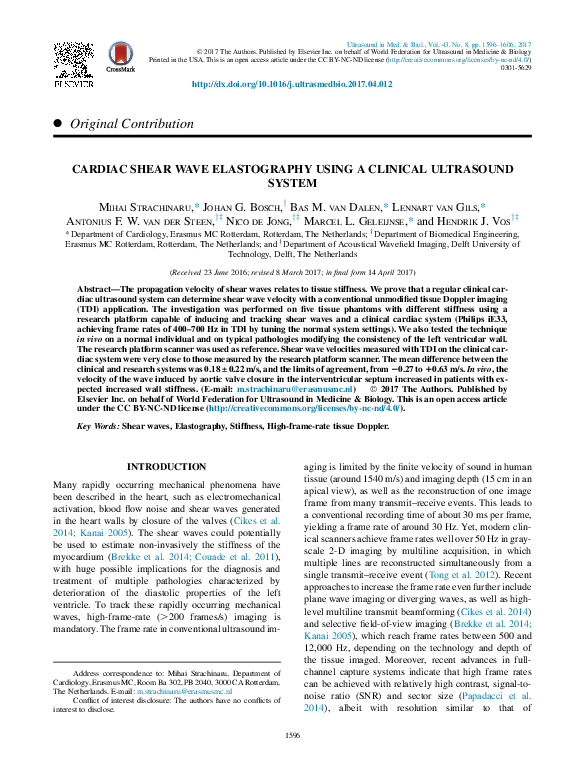 (PDF) Cardiac Shear Wave Elastography Using a Clinical Ultrasound System