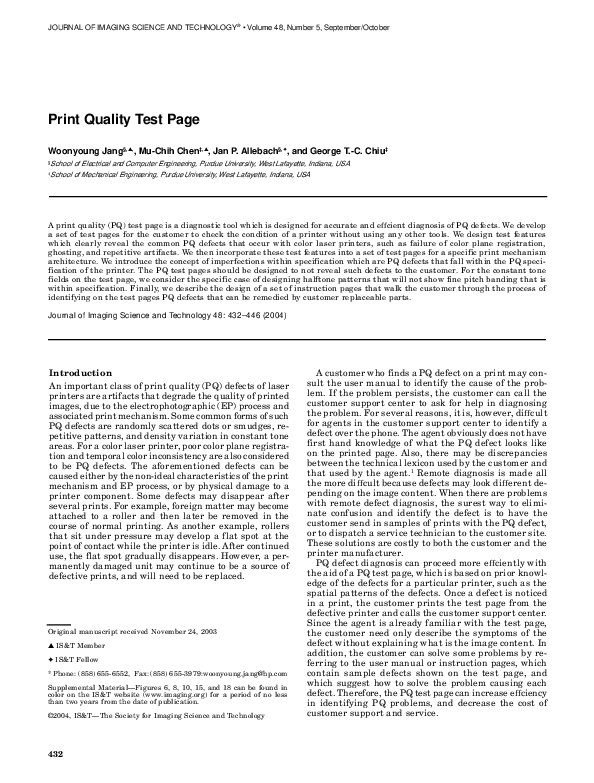 (PDF) Print quality test page