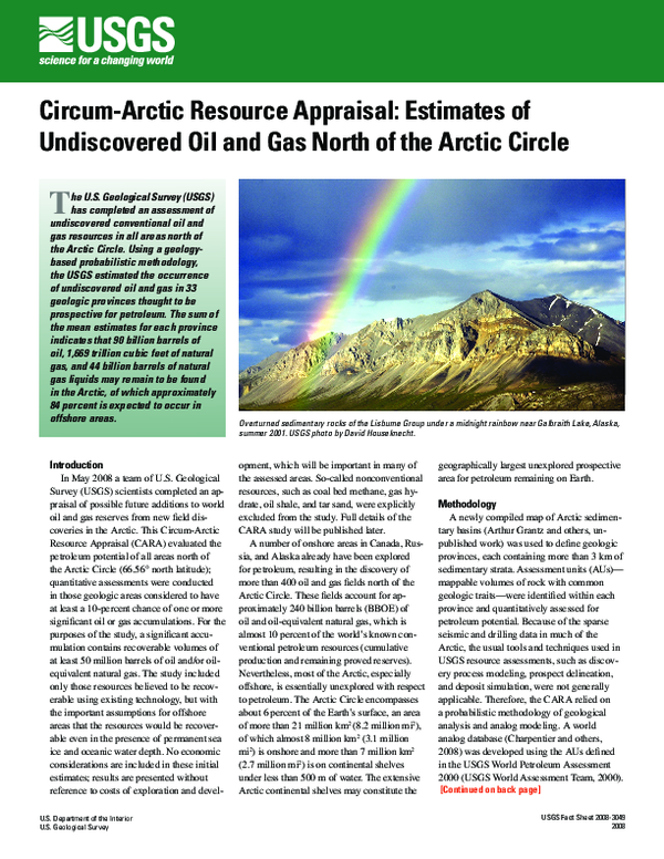 (PDF) Circum-arctic resource appraisal: Estimates of undiscovered oil ...