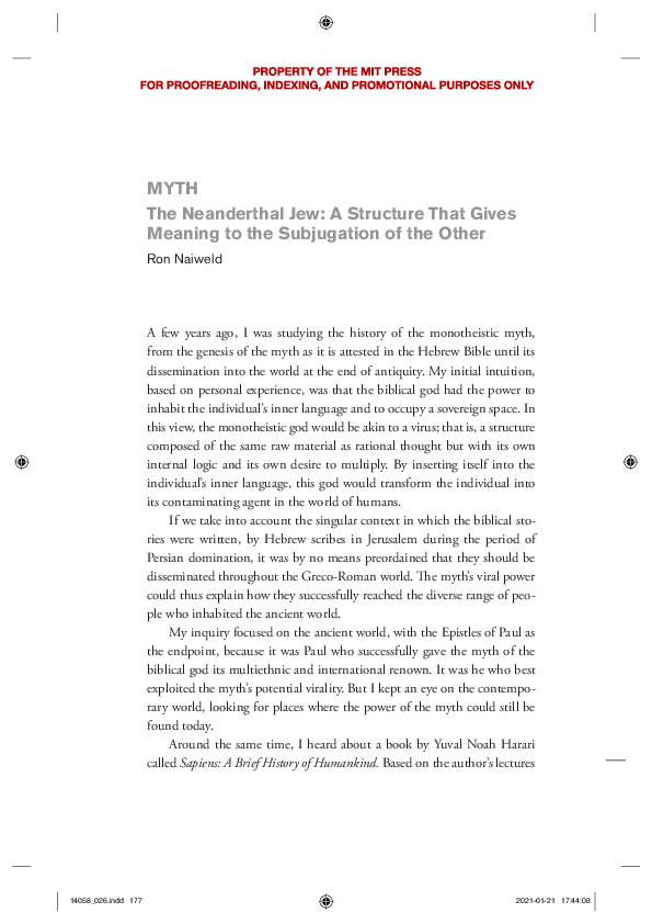 (PDF) The Neanderthal Jew