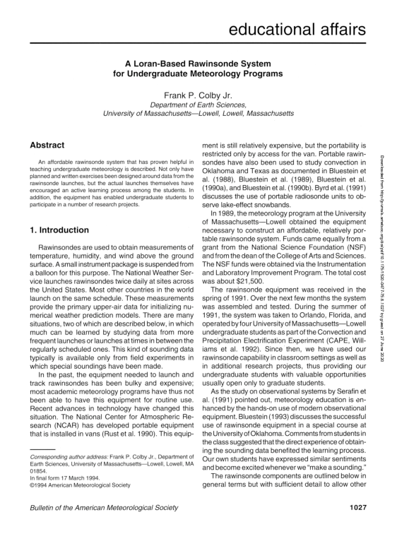 (PDF) A Loran-Based Rawinsonde System for Undergraduate Meteorology ...