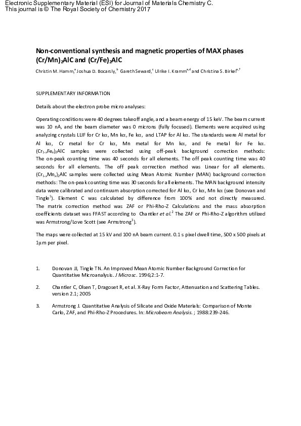 (PDF) Non-conventional synthesis and magnetic properties of MAX phases ...