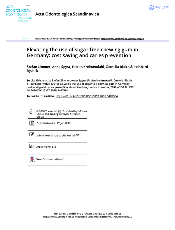 (PDF) Elevating the use of sugar-free chewing gum in Germany: cost ...