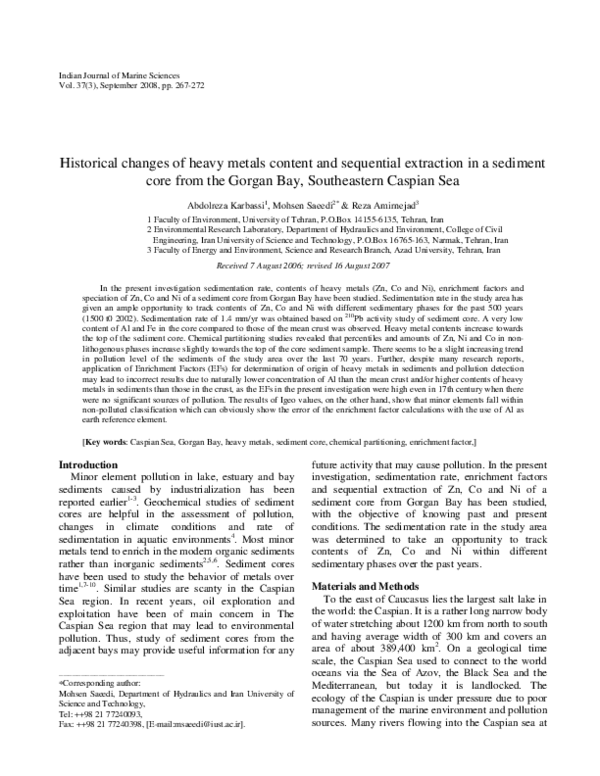 (PDF) Historical changes of heavy metals content and sequential ...