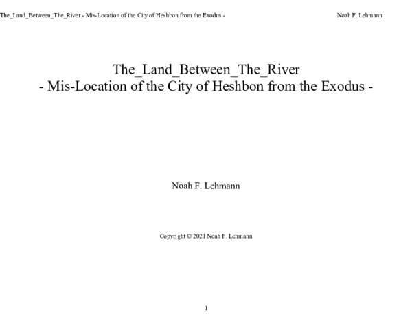 (DOC) The_Land_Between_The_River - Mis-Location of the City of Heshbon ...