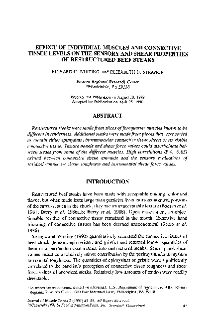 (PDF) Effect of Individual Muscles and Connective Tissue Levels on the ...