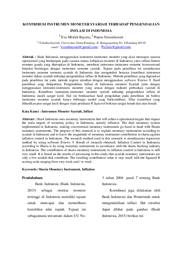 (PDF) Kontribusi Instrumen Moneter Syariah Terhadap Pengendalian ...