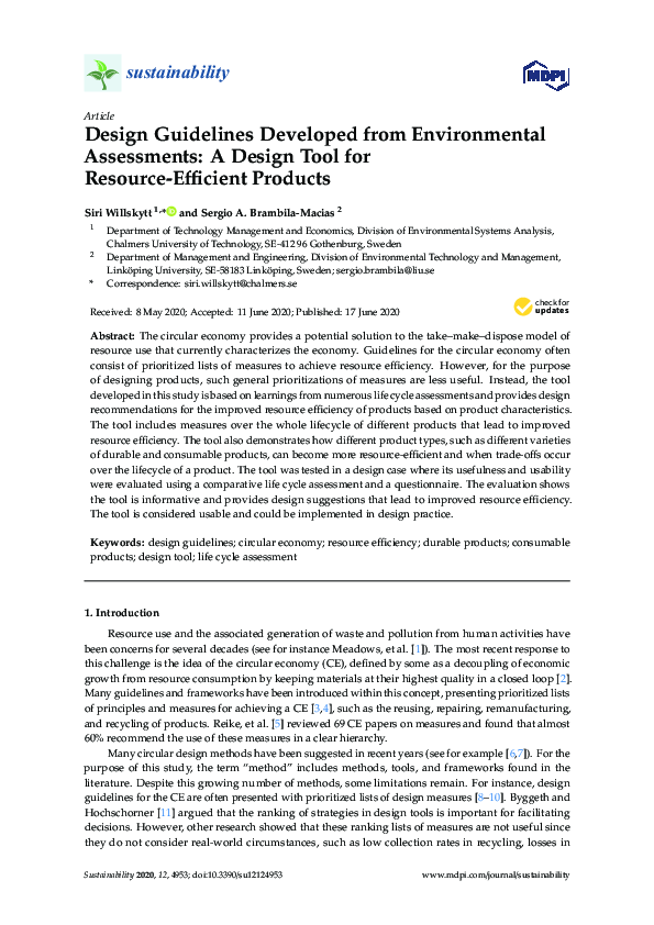(PDF) Design Guidelines Developed from Environmental Assessments: A ...
