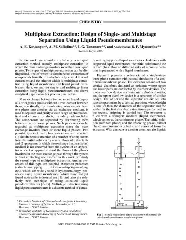(PDF) Multiphase Extraction: Design of Single- and Multistage ...