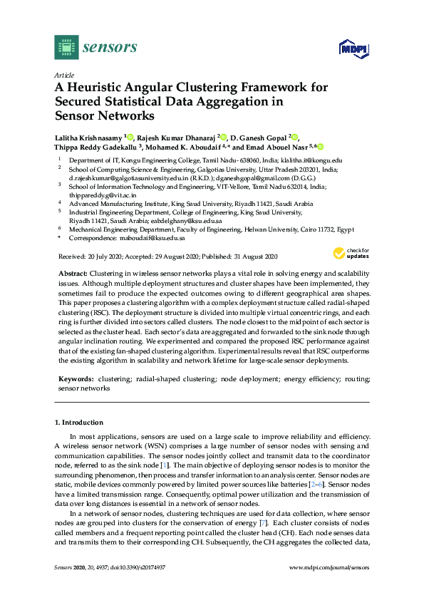 (PDF) A Heuristic Angular Clustering Framework for Secured Statistical Data Aggregation in ...