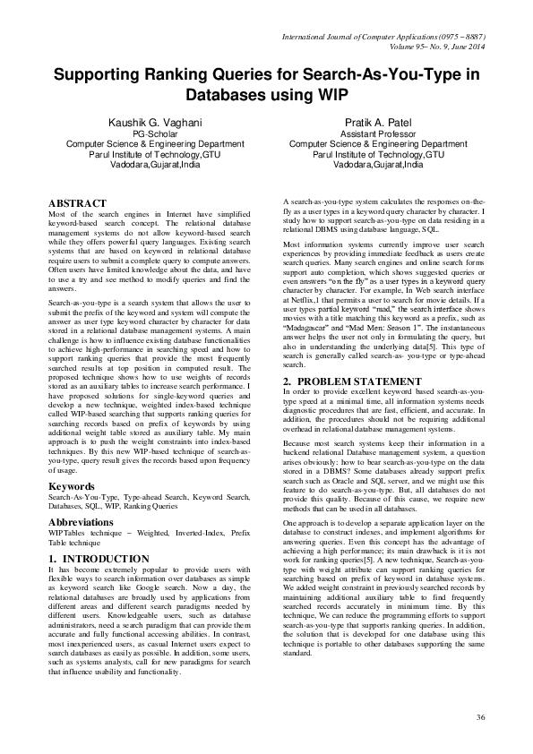 (PDF) Supporting Ranking Queries for Search-As-You-Type in Databases ...